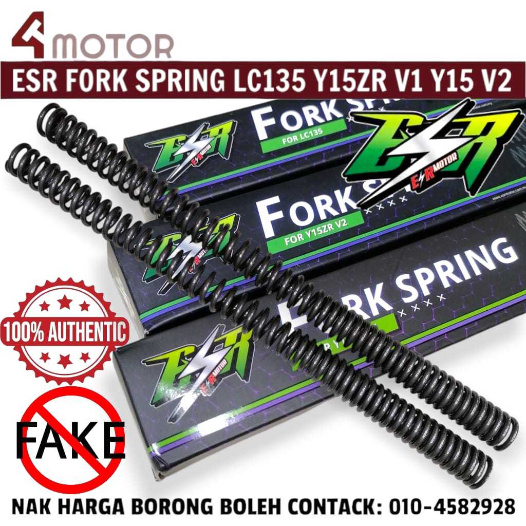 100%ORI ESR YAMAHA LC135 Y15ZR Y15 V1 Y15 V2 Racing Fork Spring LC135 ...