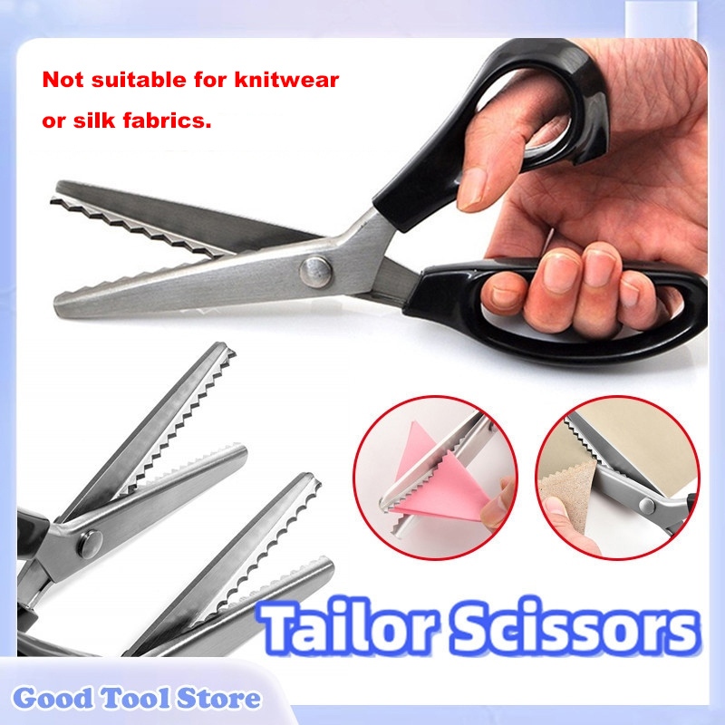 Gunting Bergigi Sewing Scissors Zig Zag Fabric Textile Scissor Zigzag ...