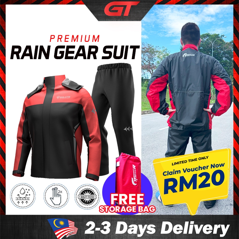 GTmotor Raincoat for Motorcycle Cover Racing Reflective Big Rain Rain ...