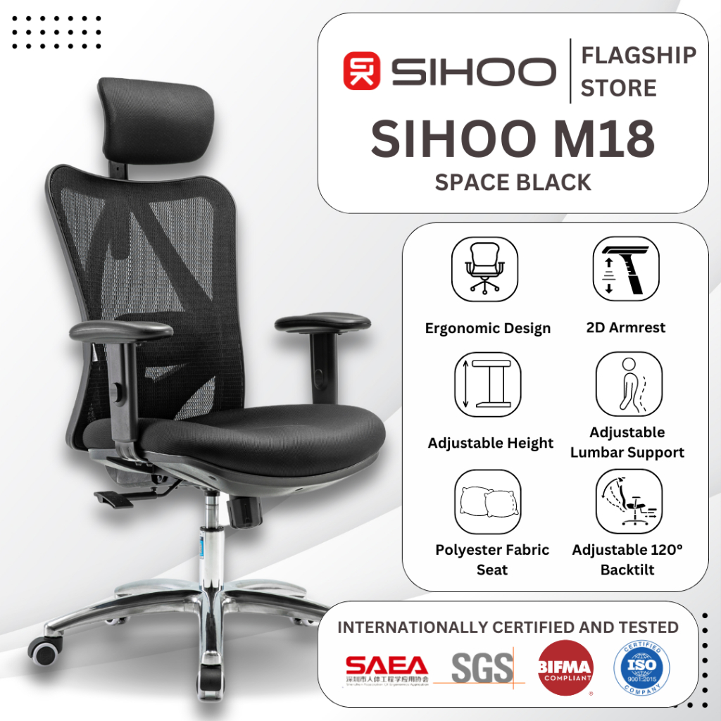 Sihoo M18 Ergonomic Chair - Home Office Chair/Office Chair/Manager Chair/Director Chair/Space ...