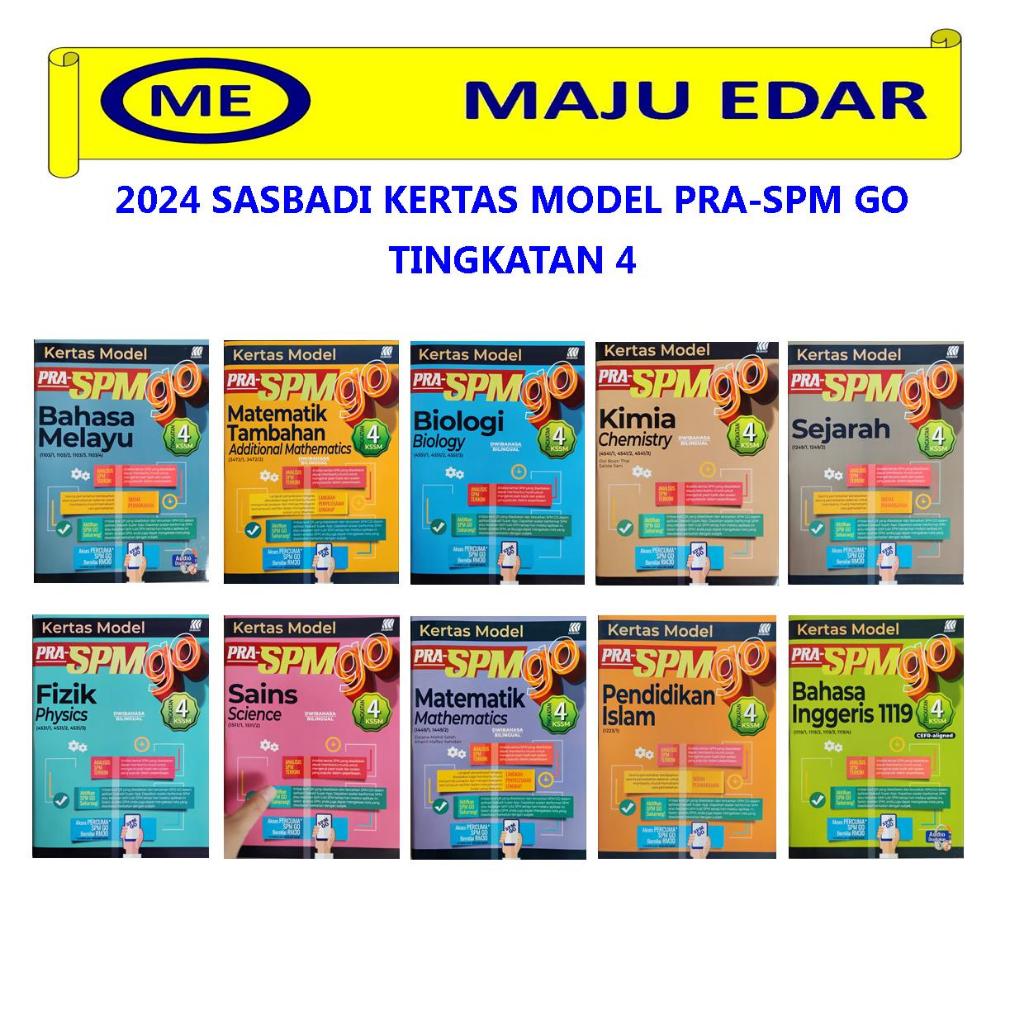 2024 SASBADI KERTAS MODEL PRA-SPM TINGKATAN 4 KSSM BUKU LATIHAN | Shopee Malaysia