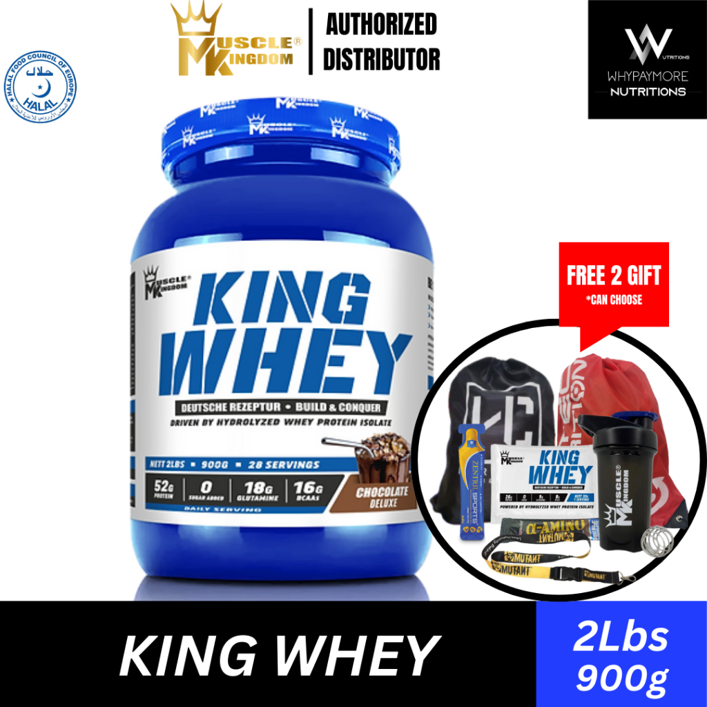 MUSCLE KINGDOM King Whey 2Lbs/900g (Free 2 Gift) - Whey Protein ...