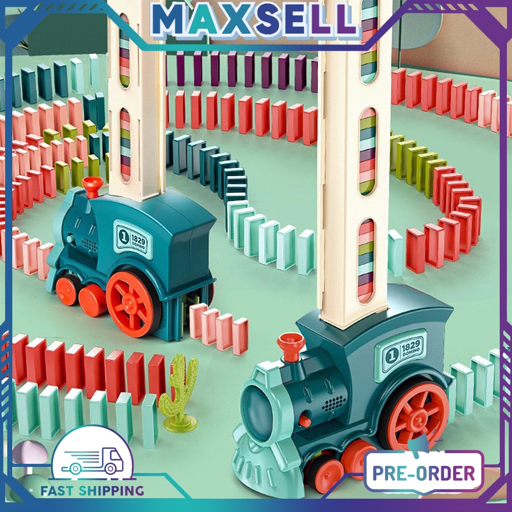 Automatic Domino Laying Electric Train with Sound, Kids Building and ...
