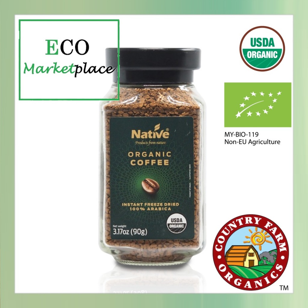 Country Farm Native Organic Freeze Dried Coffee 90g High Antioxidant No ...
