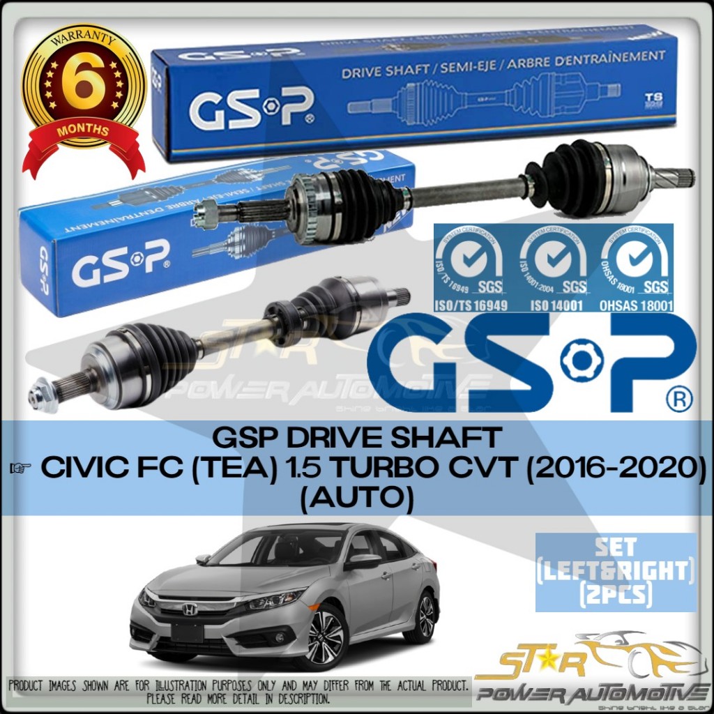 HONDA CIVIC FC TEA 1.5 TURBO CVT (2016-2020) (AUTO) GSP DRIVE SHAFT ...