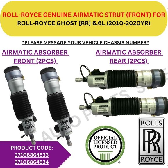 ROLLS-ROYCE GENUINE AIRMATIC ABSORBER (FRONT, REAR) FOR ROLLS-ROYCE ...
