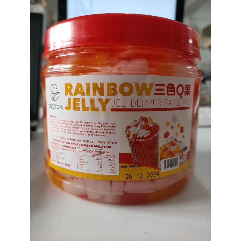 RAINBOW JELLY 1KG#JELI BERPERISA NENAS 1KG#三色Q果#READY STOCK IN MALAYSIA ...
