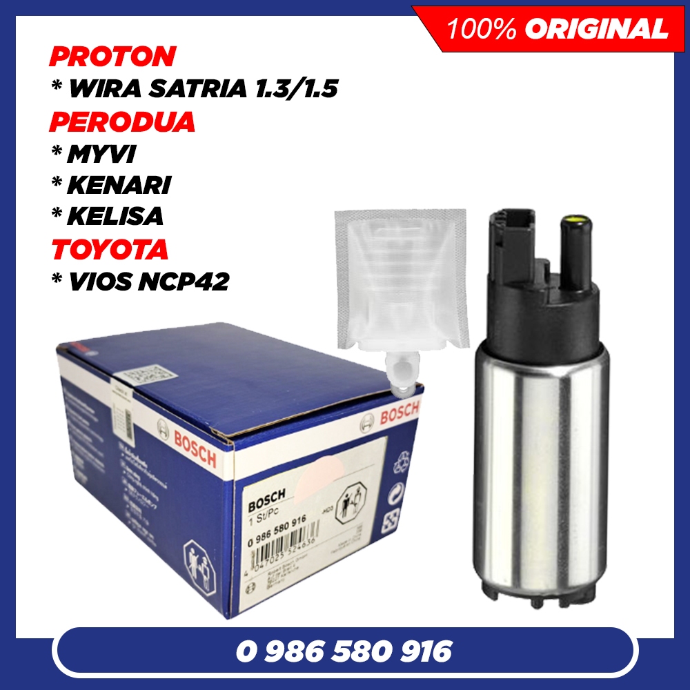 BOSCH FUEL PUMP - Vios NCP42 / Wira 1.3 1.5 1.6 / Perodua Myvi Kelisa ...