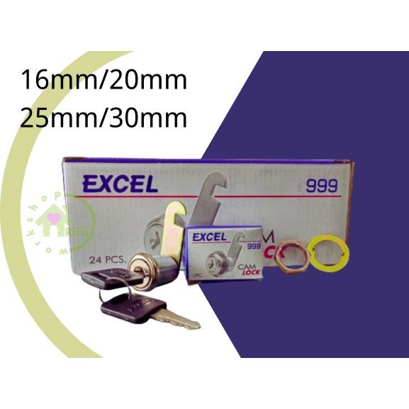 EXCEL Cam lock / Drawer Lock 16MM/25MM/30MM / Letter box / Drawer Lock ...