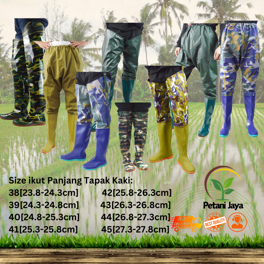 Kasut Bendang panjang/Sawah Padi/Kasut Paha/Kasut Boot/Seluar bendang ...