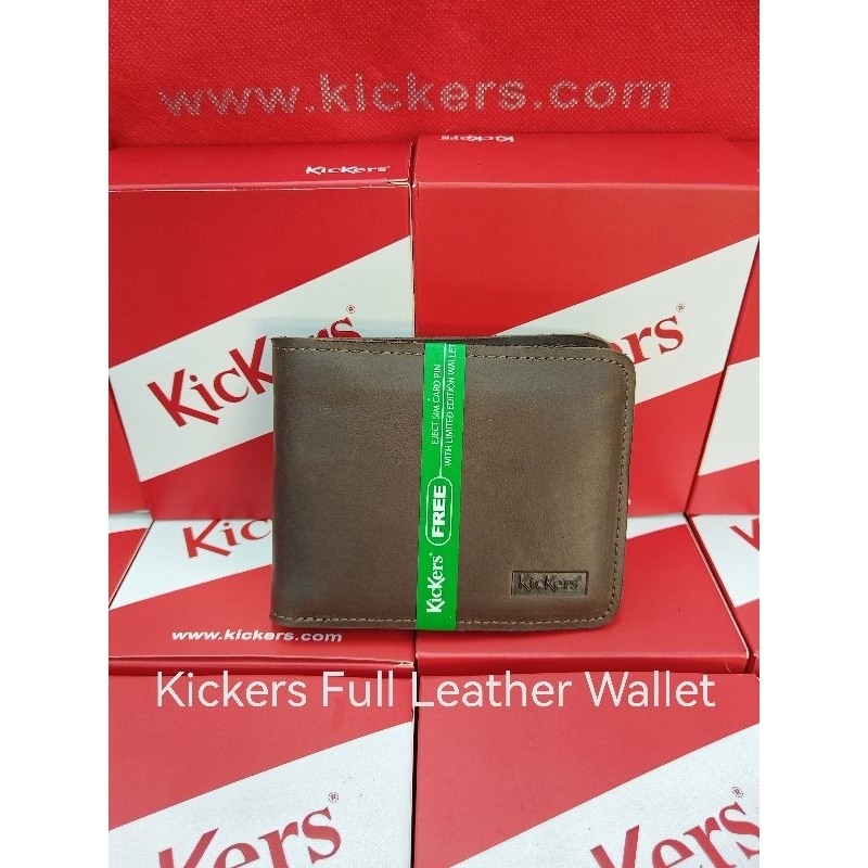 Kickers Full Leather Wallet 👉🏻100% Original👉🏻1KDUA-N-52864👉🏻Warna Brown ...
