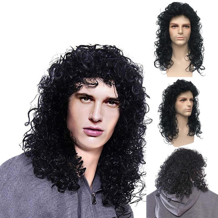 stok malaysia rock wig retro wig rambut retro vintage wig 60s wig party ...