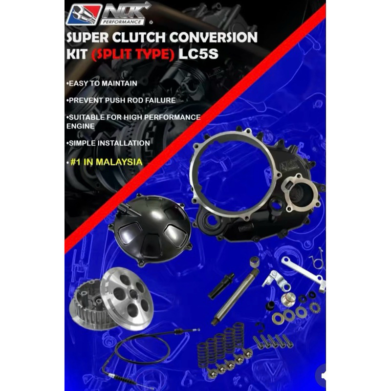 LC135 LC 5S Y16 Y16ZR NLK SUPER CLUTCH COVER CONVERSION KIT SET HAND ...