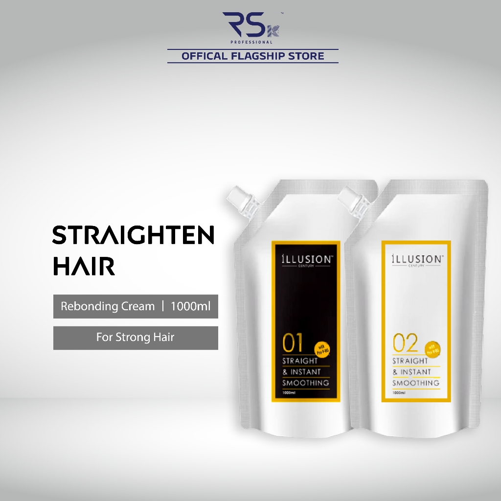 ILLUSION Rebonding Hair Cream Set (1000ml x 2) | Shopee Malaysia
