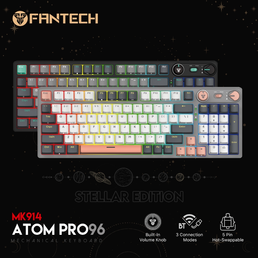 FANTECH STELLAR EDITION MK912/MK913/MK914 ATOM PRO WIRELESS MECHANICAL ...