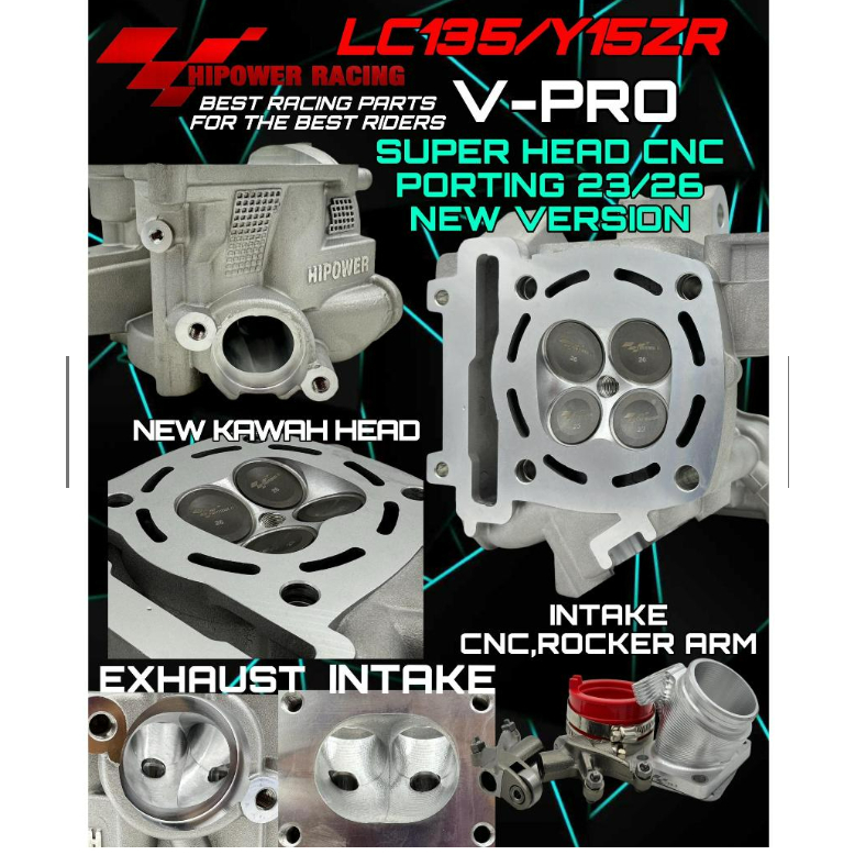 HIPOWER HI POWER RACING VPRO CNC PORTING SUPERHEAD 26/23 *LC135 HEAD ...
