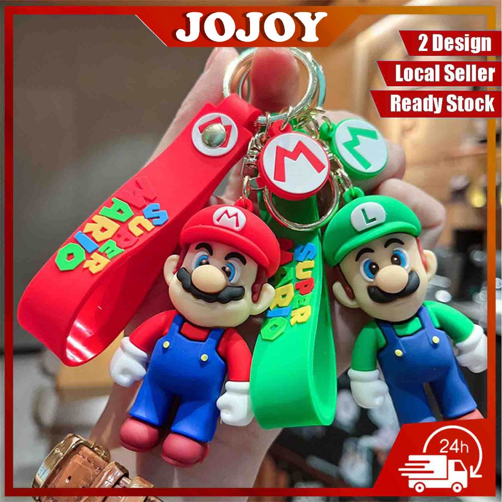 JOJOY Super Mario Keychain Mario Pendant Cartoon Cute Car Keychain Doll ...