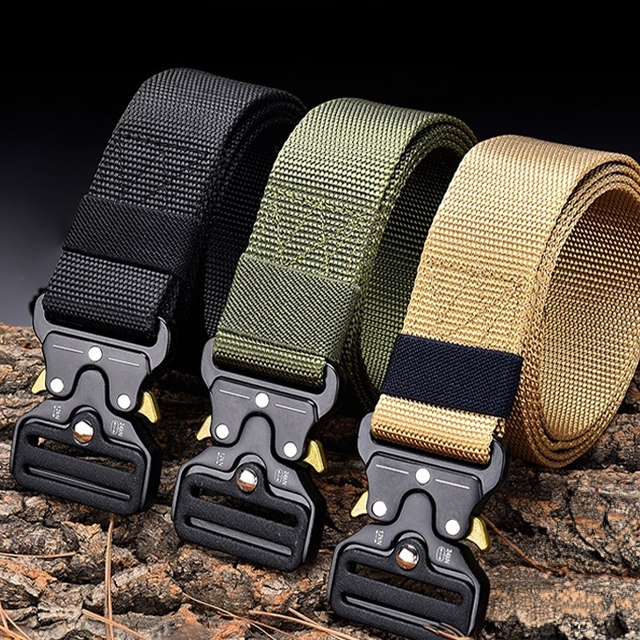 [Shopee Choice] Warbase Men Tactical 125cm Alloy Buckle Belt Nylon ...