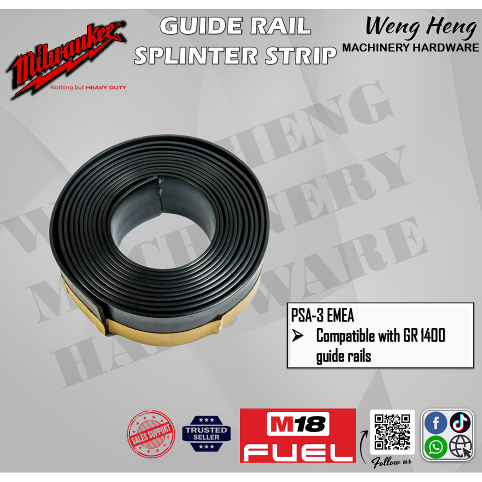 MILWAUKEE REPLACEMENT GUIDE RAIL SPLINTER STRIP & ANTI-SLIP STRIP - PSA ...