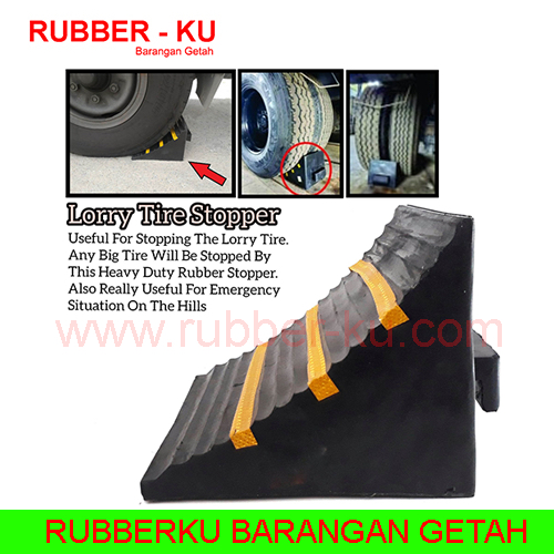 Rubber Wheel Stopper, Rubber Wheel Chock, Parking Wheel Stopper, Getah ...