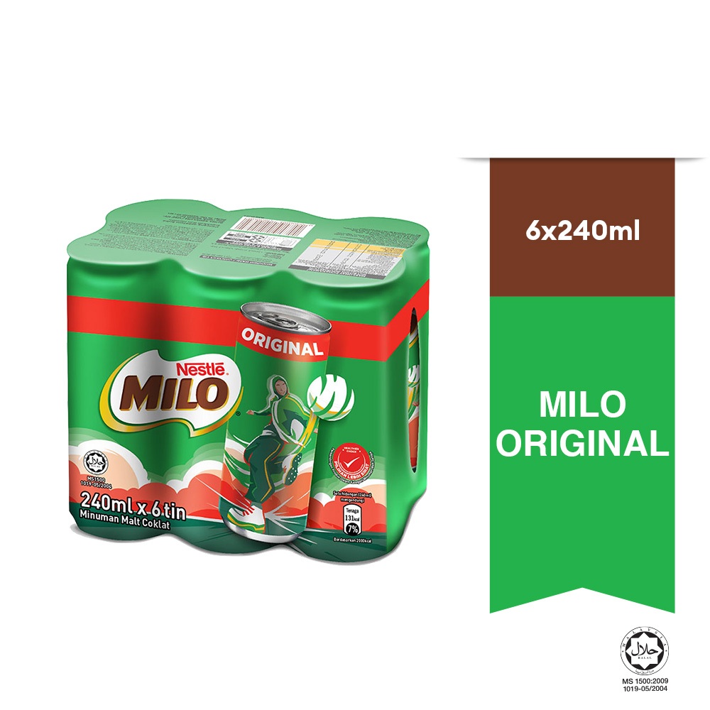 NESTLE MILO Original Can 6x240ml (Cluster) | Shopee Malaysia