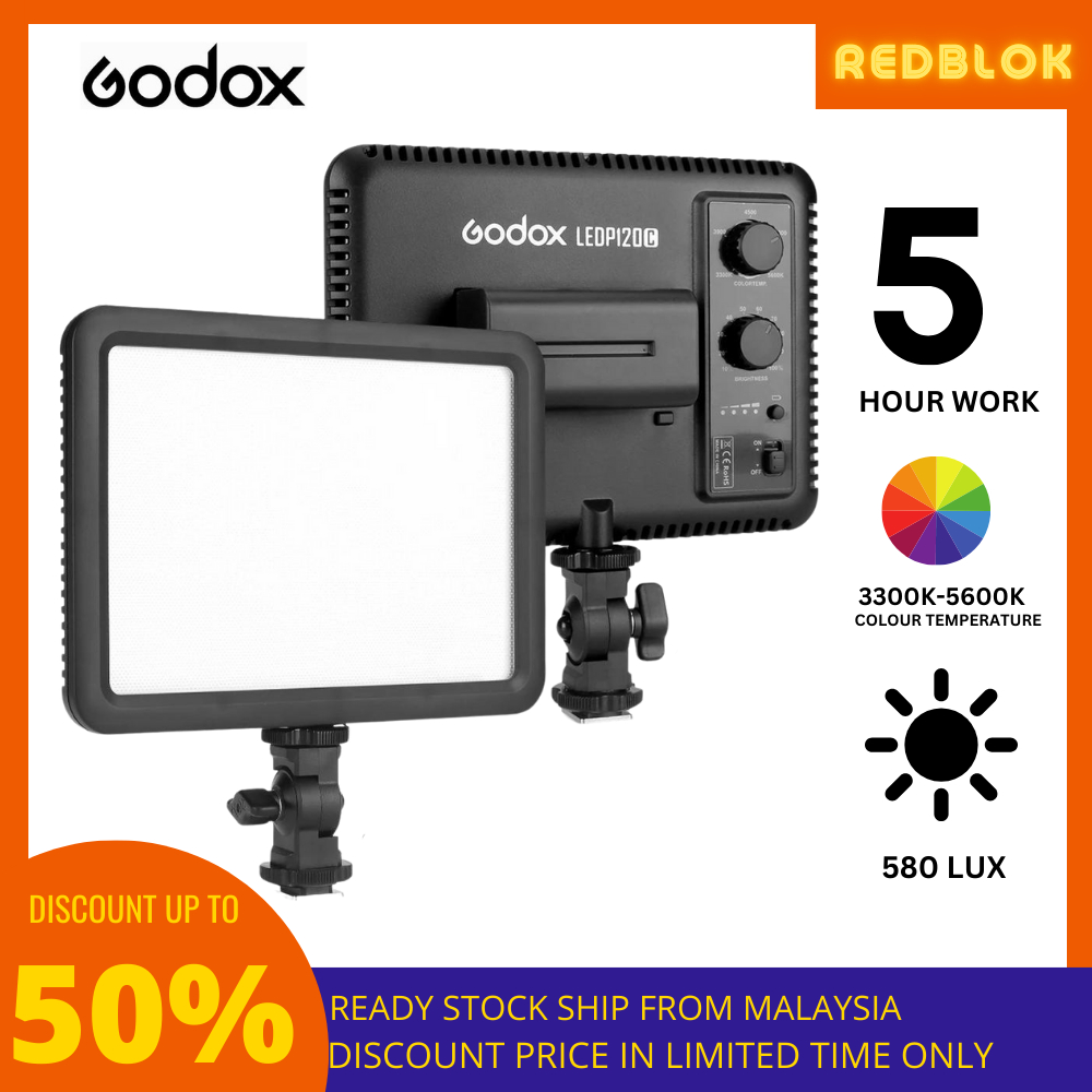 🔥READY STOCK🔥GODOX LED P120C Ultra-thin Lightweight 3300K-5600K LED ...