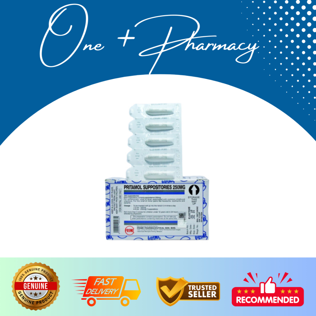 Pritamol suppositories 125mg (5 TABLETS) | Shopee Malaysia