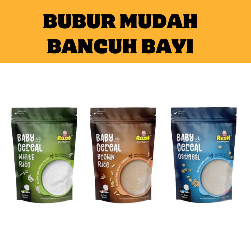Rush Bubur Mudah Bancuh / Instant Porridge / Travel Pack Baby 6 7 8 ...