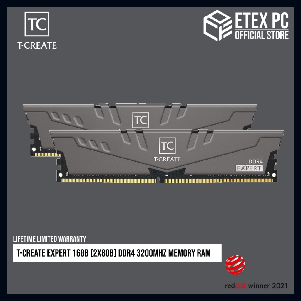T-CREATE EXPERT 16GB (2X8GB) DDR4 3200MHz Memory Ram ...