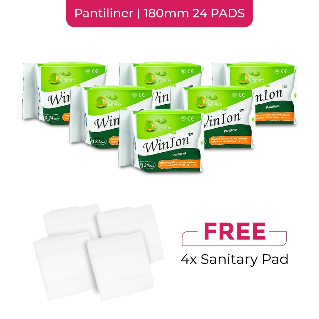 [FREE 4PCS PADS] 6 x Winalite WinIon Pantiliner Sanitary Pads 负离子卫生棉 ...
