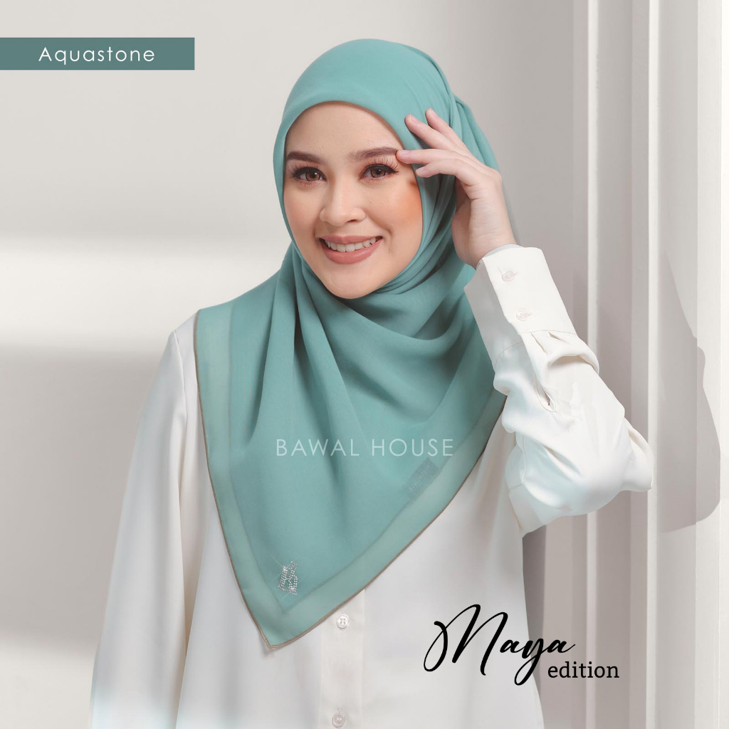 Tudung Bawal Plain Maya Maya Edition Original Crystal BH Bidang 45 ...
