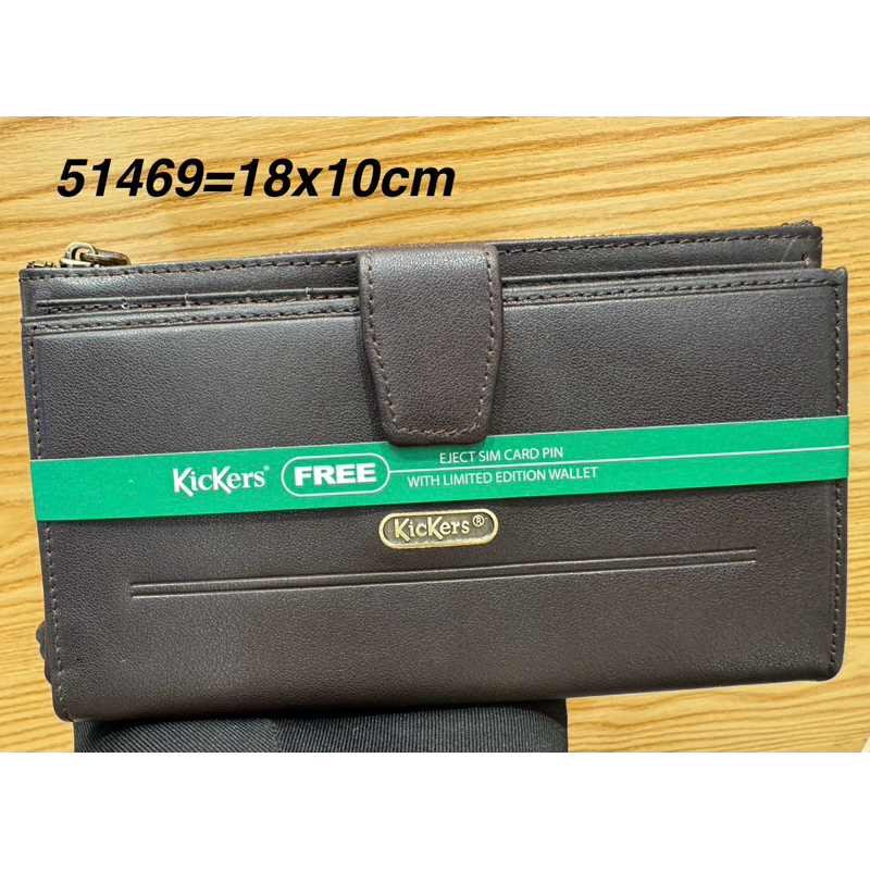 Kickers Genuine Leather Long Purse with Button & Zip 💯% Original(IC ...