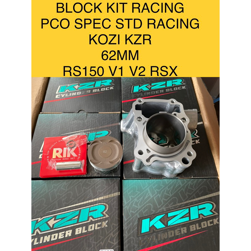 RS150 BLOCK KIT RACING PCO SPEC 62MM STANDARD RACING KOZI KZR FOR RS150 ...
