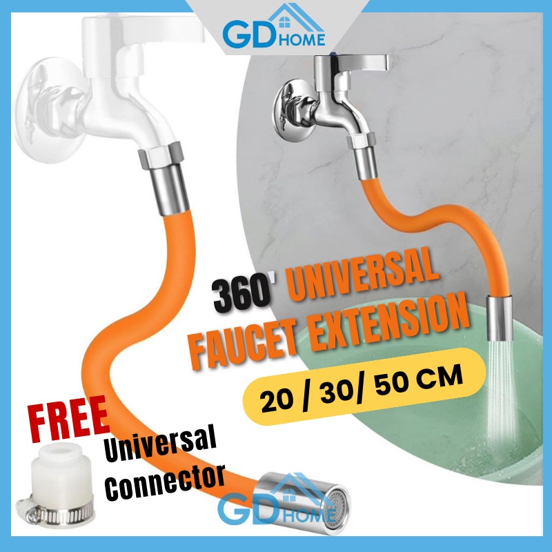 50CM Faucet Extension Pipe Extender 360°Free Bending Flexible Hose ...