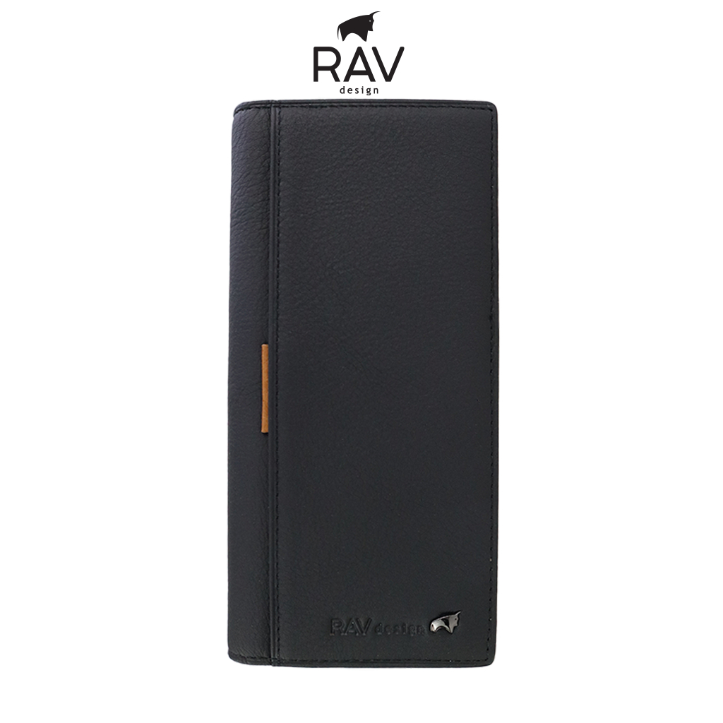 RAV DESIGN Men's Long Wallet RFID / Genuine Leather / Black / RVW752G3 ...