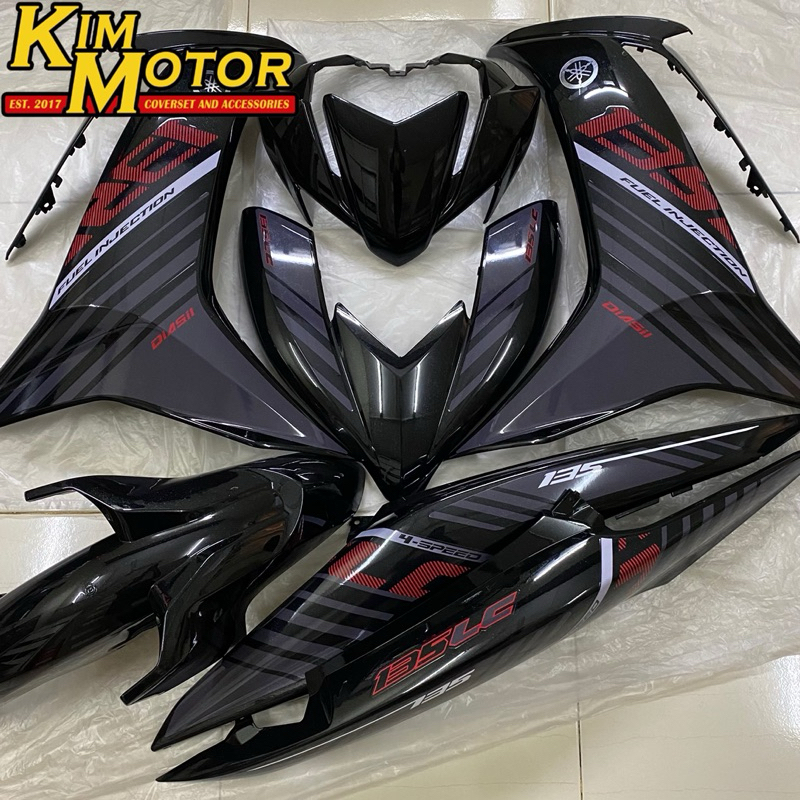 COVERSET LC V8 ORIGINAL VELOZI STANDART DESIGN HITAM PURBA BATMAN ...
