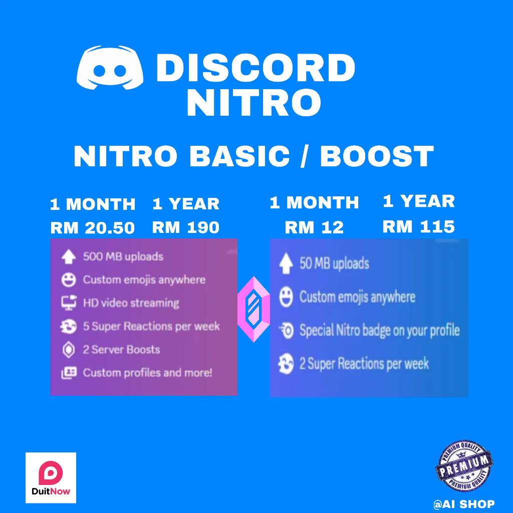 ( CHEAPEST ) DISCORD NITRO - 𝙑𝙄𝘼 𝙂𝙄𝙁𝙏 1 MONTH/1 YEARS | Shopee Malaysia