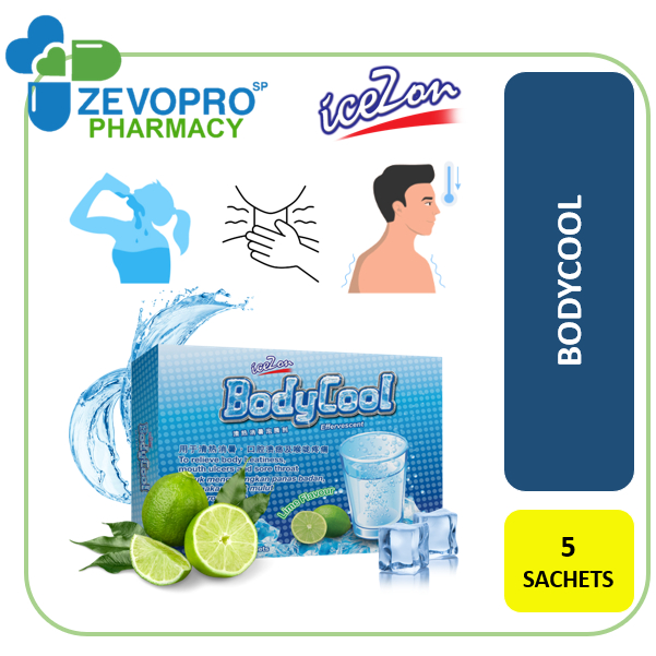 Icezon BodyCool Effervescent (5 Sachets) Relieve body heatiness, mouth ...