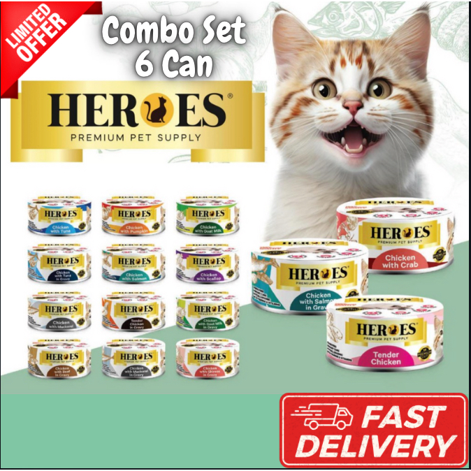 Heroes Can Cat Food Chicken Series - (Set 6 Can) | Shopee Malaysia