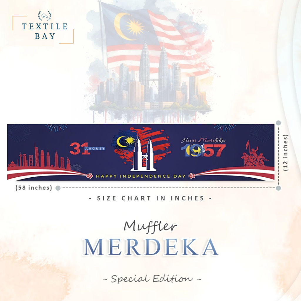 Merdeka Muffler 2025 Viral Scarf Mafla Unisex Design - Ready Stock ...