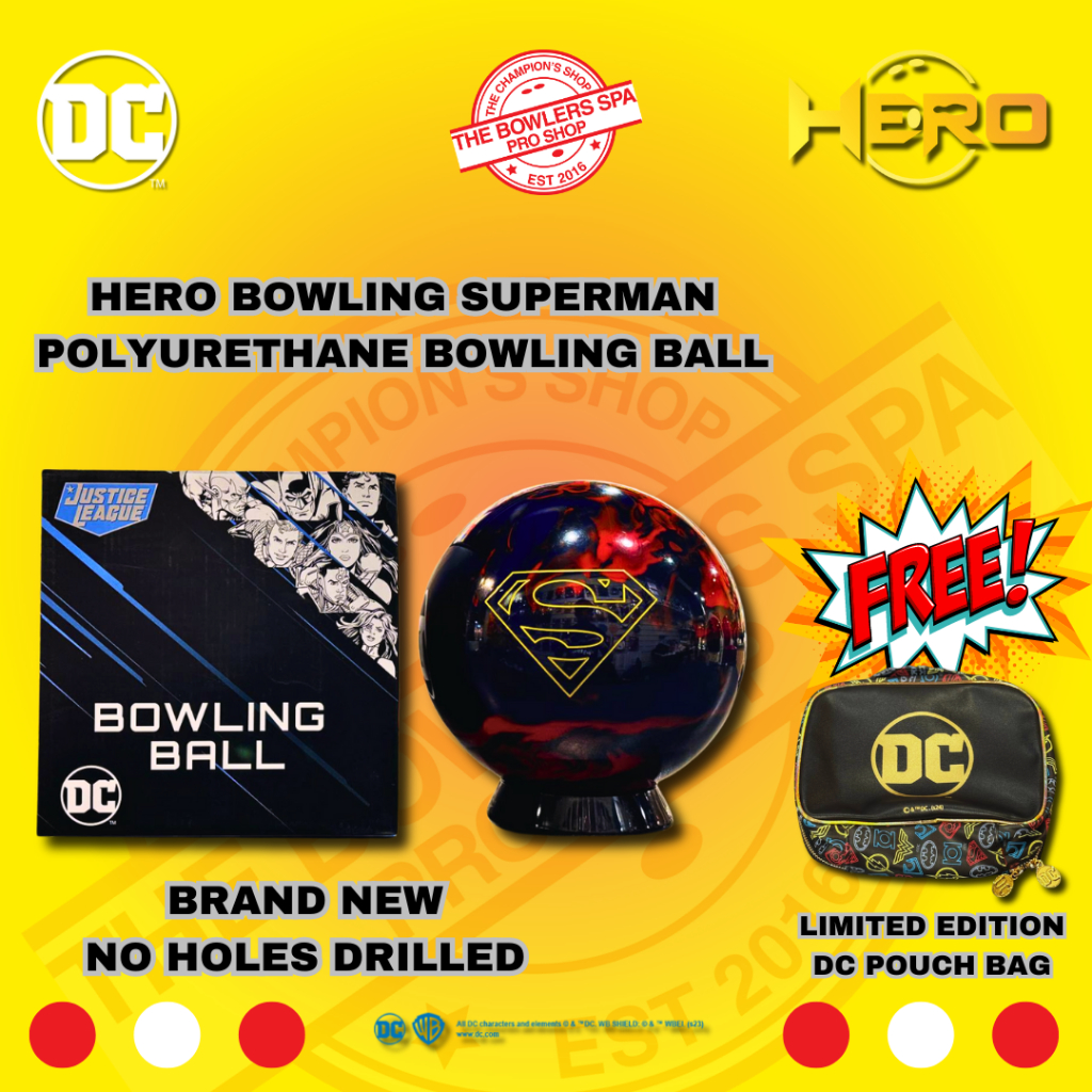HERO BOWLING SUPERMAN POLYURETHANE BOWLING BALL | Shopee Malaysia