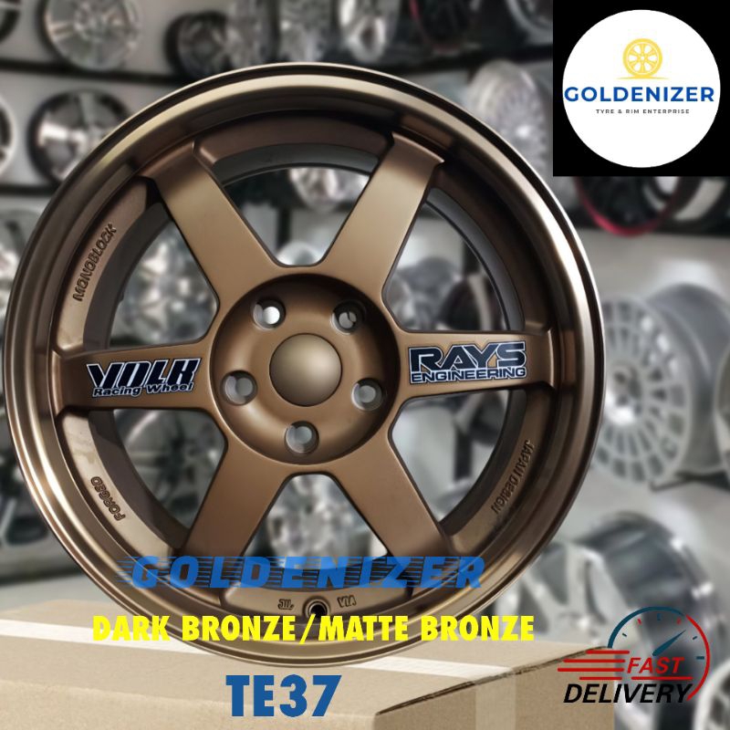 Rays sport rim 🛞kereta TE37 14inch 15 inch 16inch 17inch 14" 15" 16" 17 ...