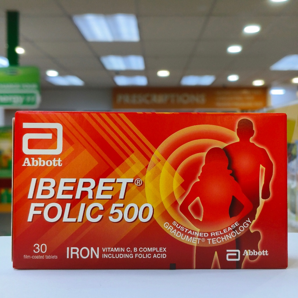 [BIG OFFER & SUPER FAST DELIVERY!!!] Abbott Iberet Folic Acid 500MG ...