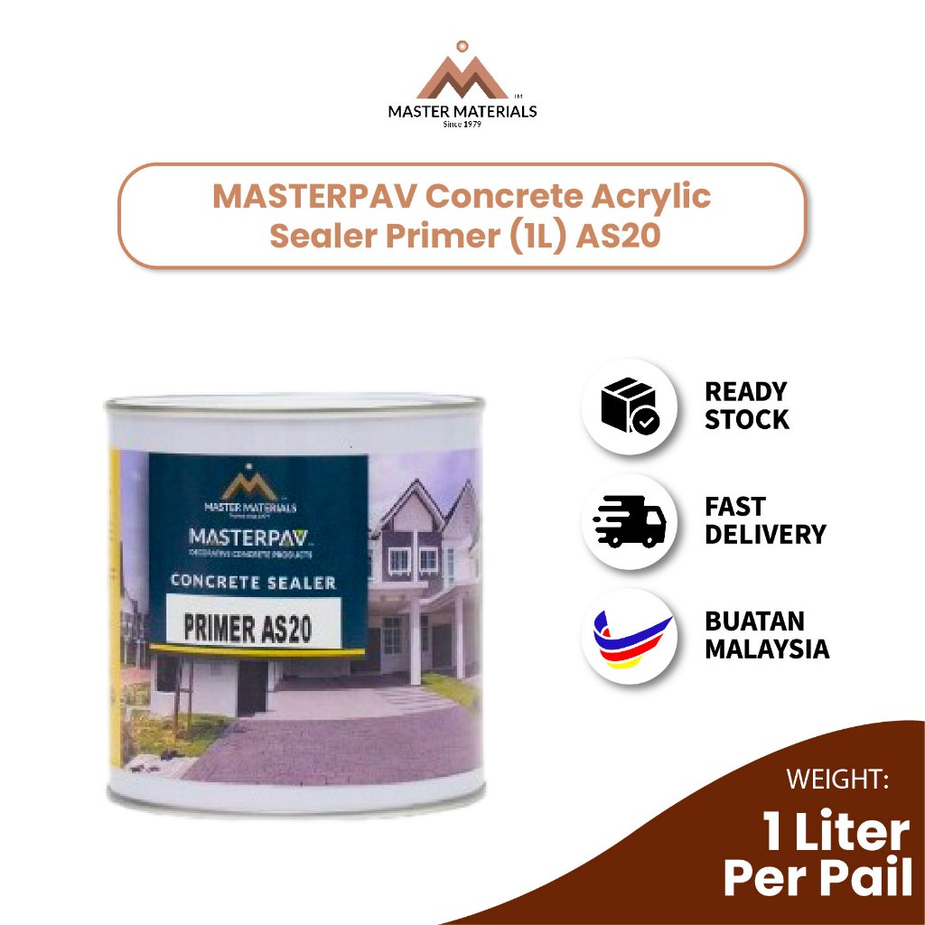 MASTERPAV Concrete Acrylic Sealer Primer (1L) AS20 | Shopee Malaysia