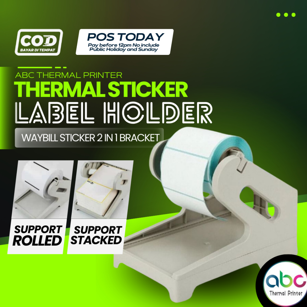 A6 Thermal Paper Holder Thermal Waybill Sticker 2 in1 Bracket | Shopee ...