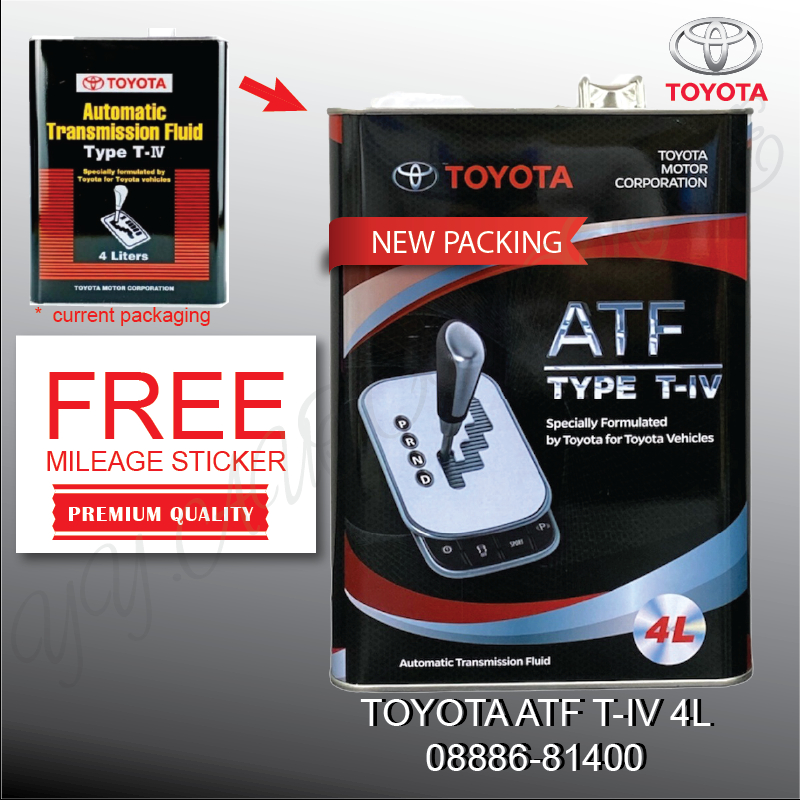 08886-81400 ORI JAPAN TOYOTA ATF T-IV 4L AUTO OIL AVANZA VIOS HILUX ESTIMA HARRIER INNOVA GEAR ...