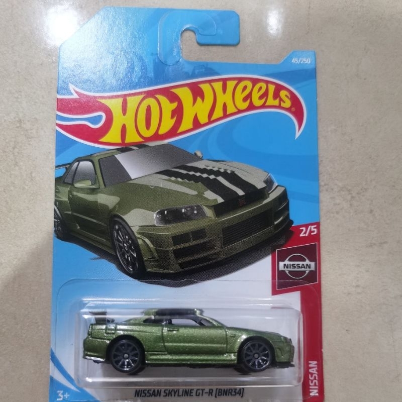 Hotwheels Nissan Skyline R34 Green Bnr34 | Shopee Malaysia