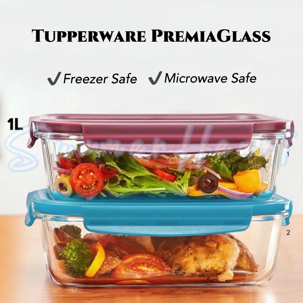2208 Tupperware Premia Glass/ Glasslock Rectangular 1L/ Glassware with ...