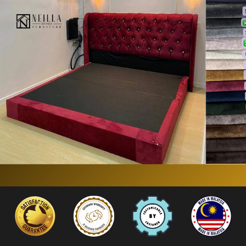 Katil Queen Katil King Single Chesterfield Katil Baldu Premium Dewasa ...