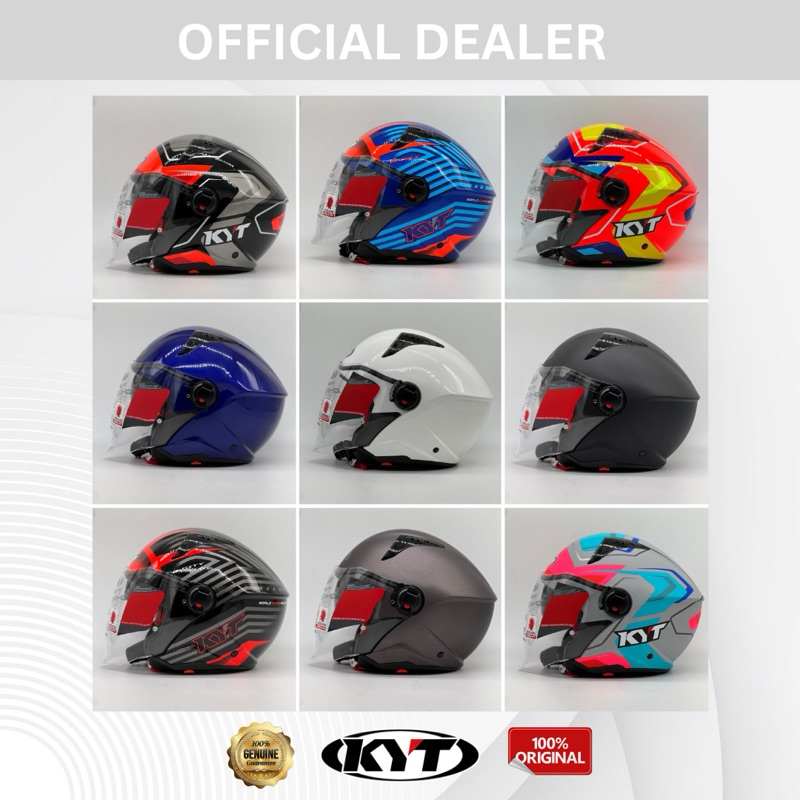 KYT D-City Plain & Design Double Visor Helmet | Shopee Malaysia